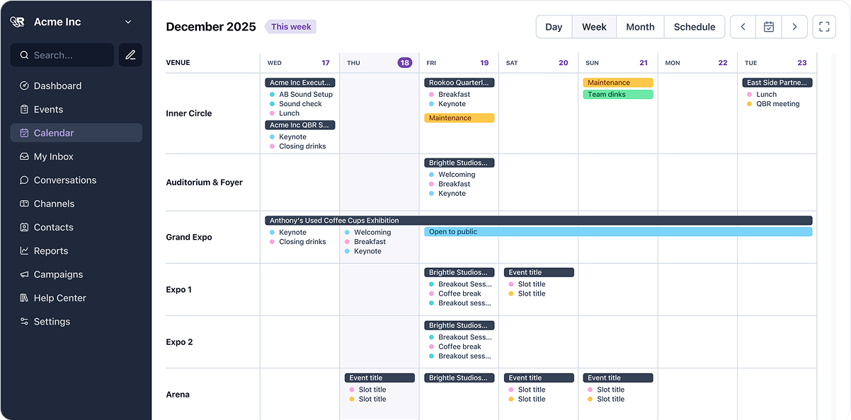 Manage your venue with AI.